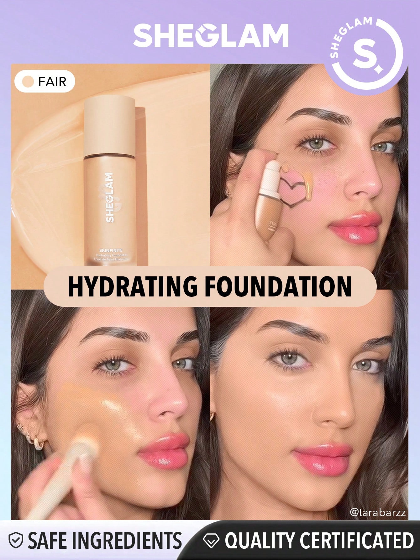 SHEGLAM Skinfinite Hydrating Foundation-Fair Flawless Dewy Foundation ...