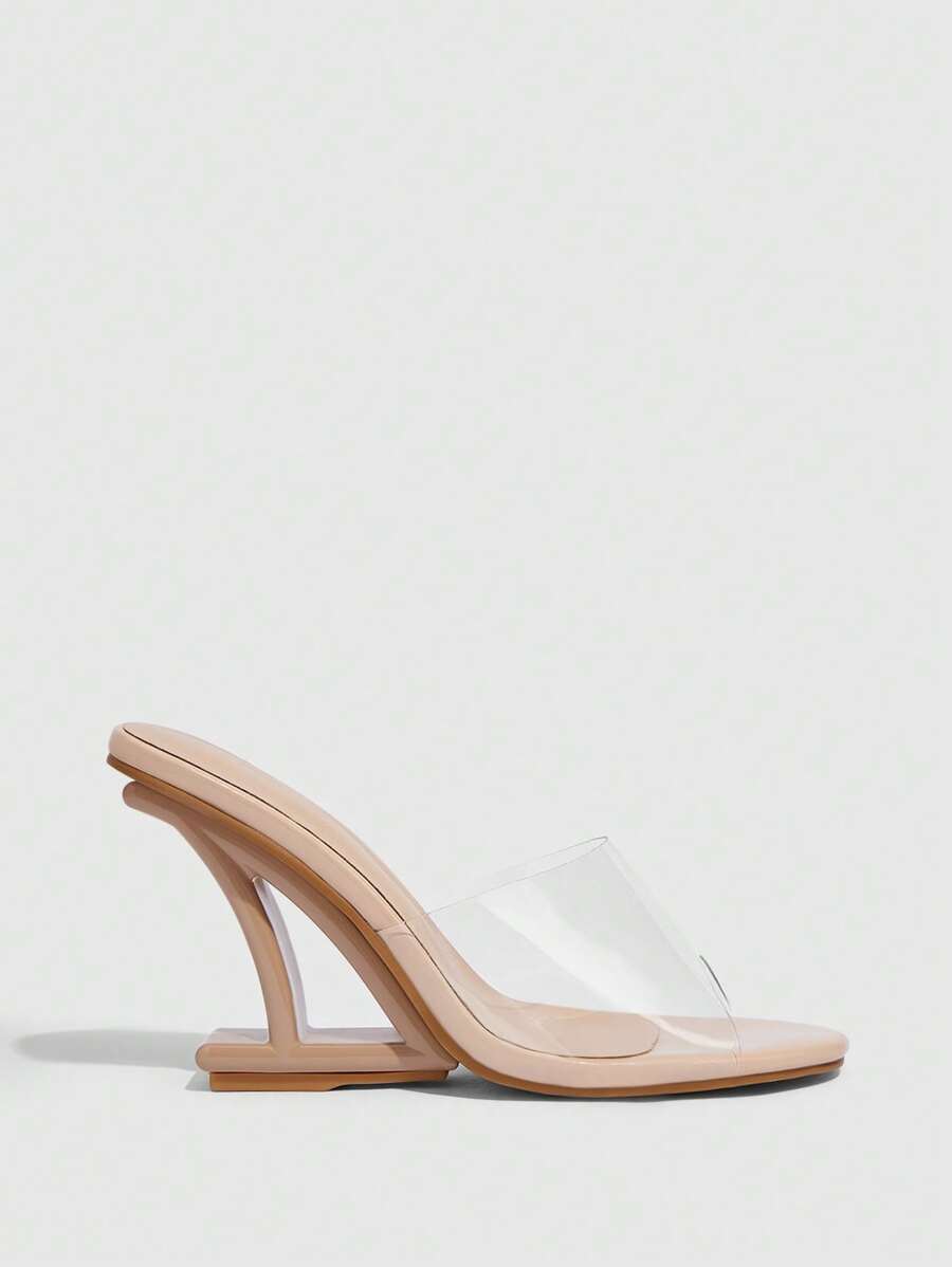 CUCCOO SZL Woman Shoes Clear Single Band Wedge Slide Sandals, Fashion ...