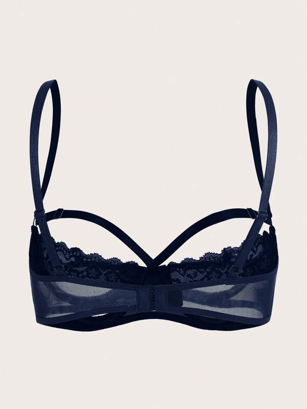 Floral Lace Cut Out Bra | SHEIN USA