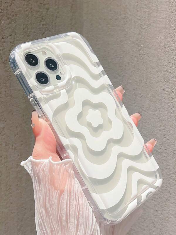 Floral Pattern Clear Phone Case | SHEIN USA