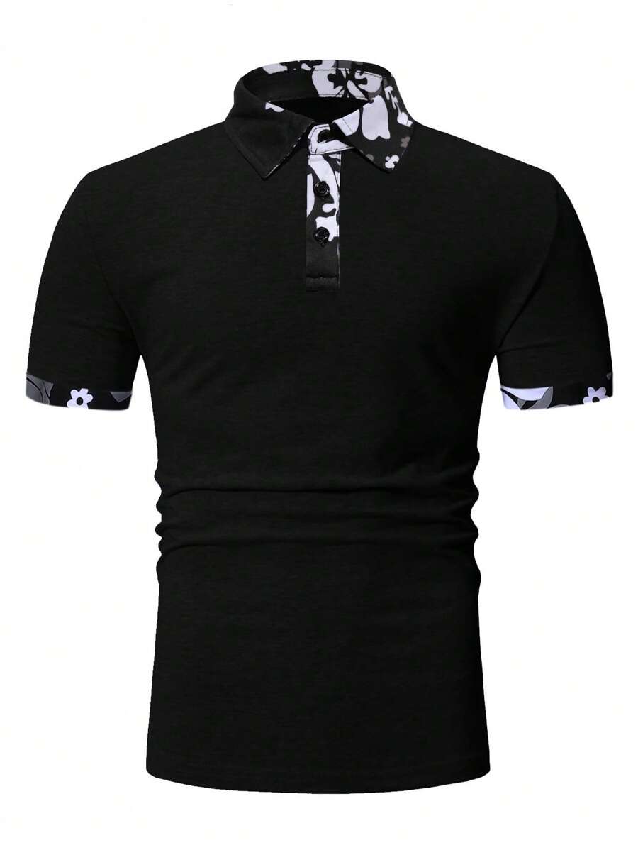 Men Contrast Collar Polo Shirt | SHEIN USA