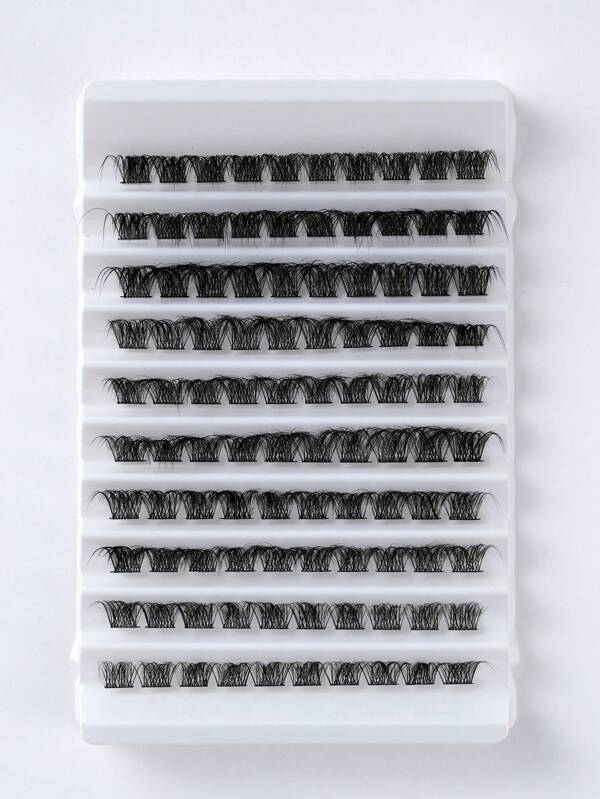 False Eyelashes, 1Box 10 Rows Volumized Individual Eyelashes Individual ...