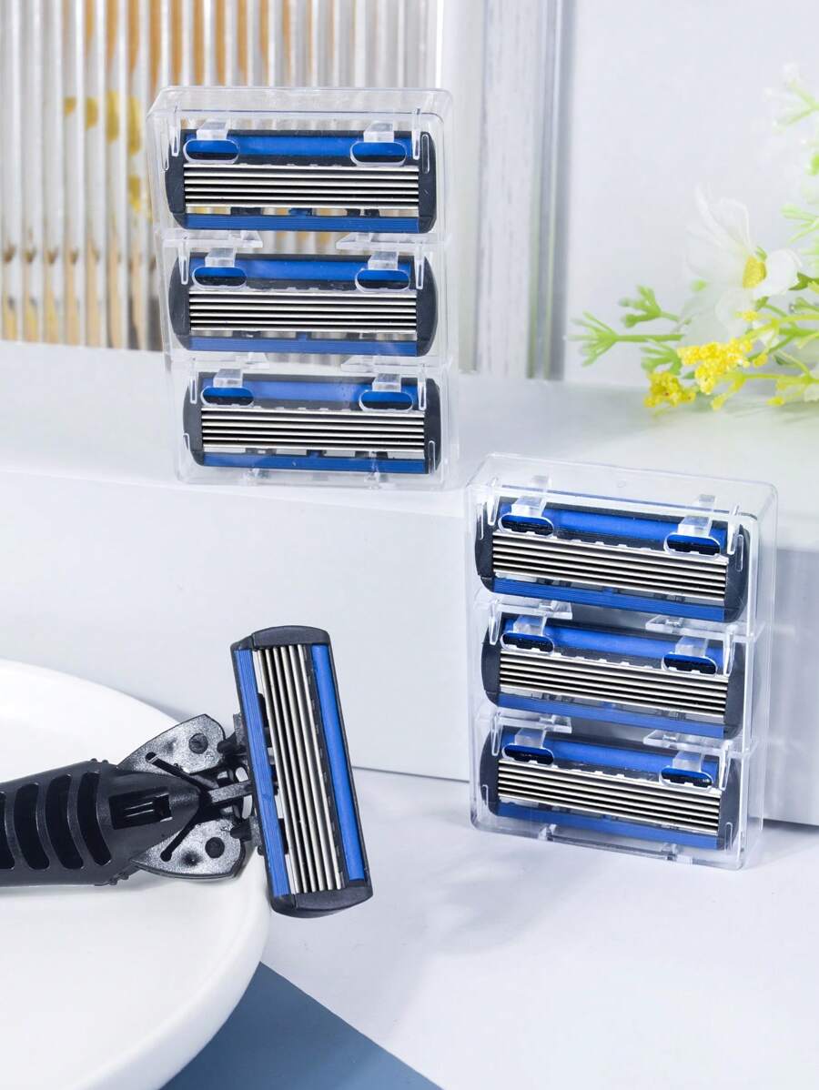 1 Handle + 7 Blades/ Men And Women Manual Safety Razor 6-Layer ...
