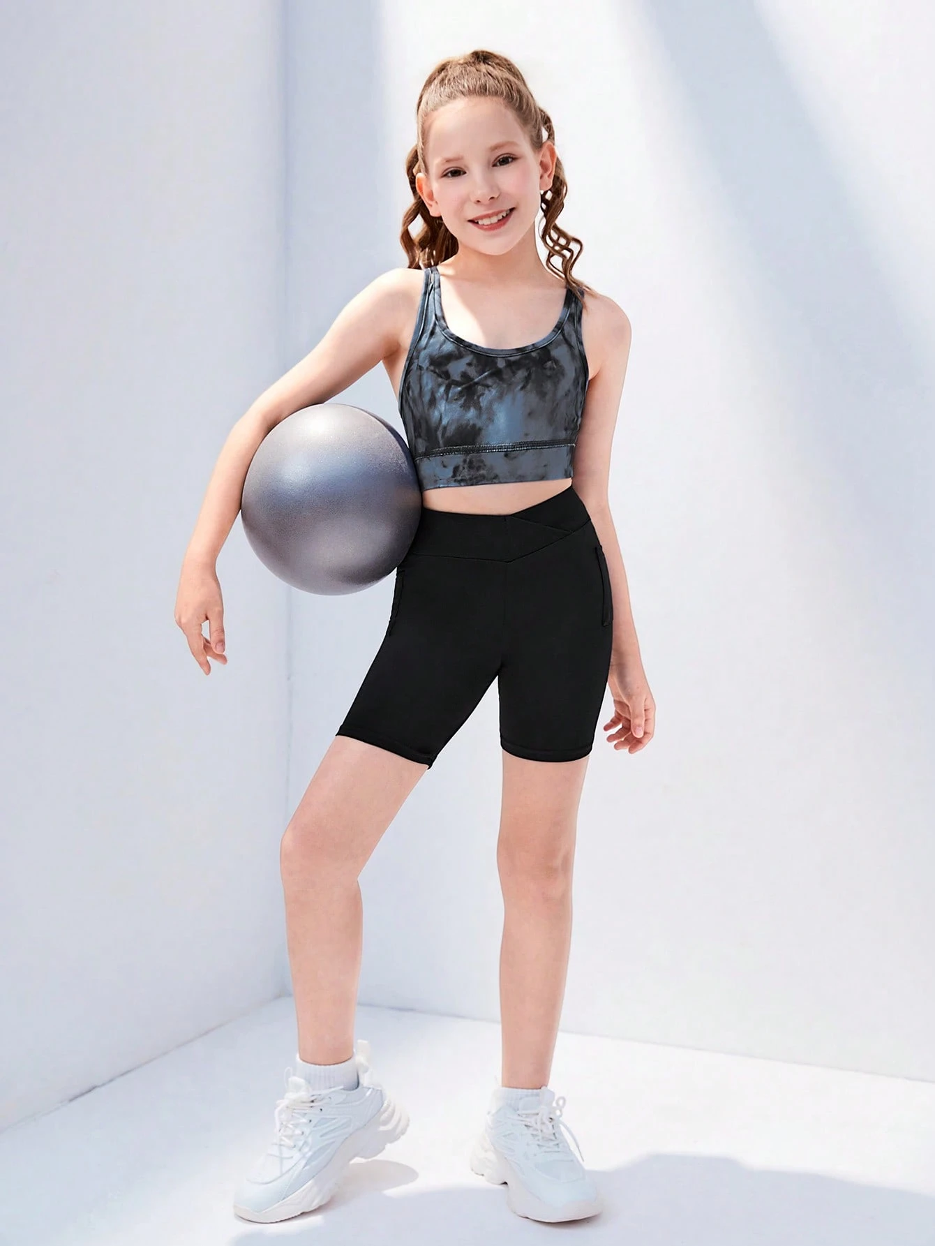 SHEIN Shorts De Cycliste Solides Pour Fille Préadolescente | Mode en ligne | SHEIN FRANCE