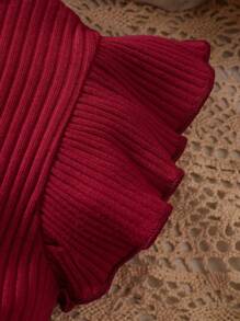 Baby Butterfly Embroidery Mesh Ruffle Trim Bow Front Dress | SHEIN USA