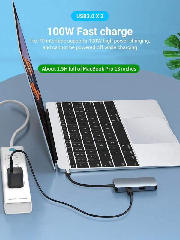 Power Expand 6 In1 USB C PD Ethernet Hub With 100W Power Delivery 4K ...