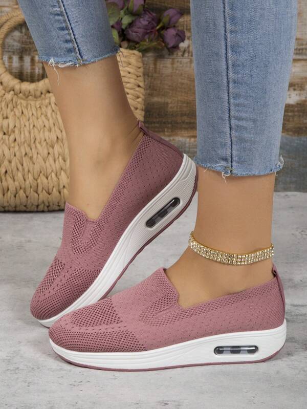 Women Minimalist Slip On Rocking Shoes, Sporty Sneakers | SHEIN USA