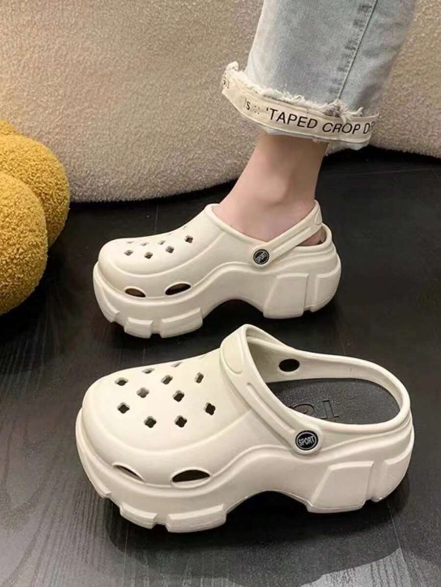 Women Hollow Out Clogs, Sporty White EVA Vented Clogs | SHEIN USA