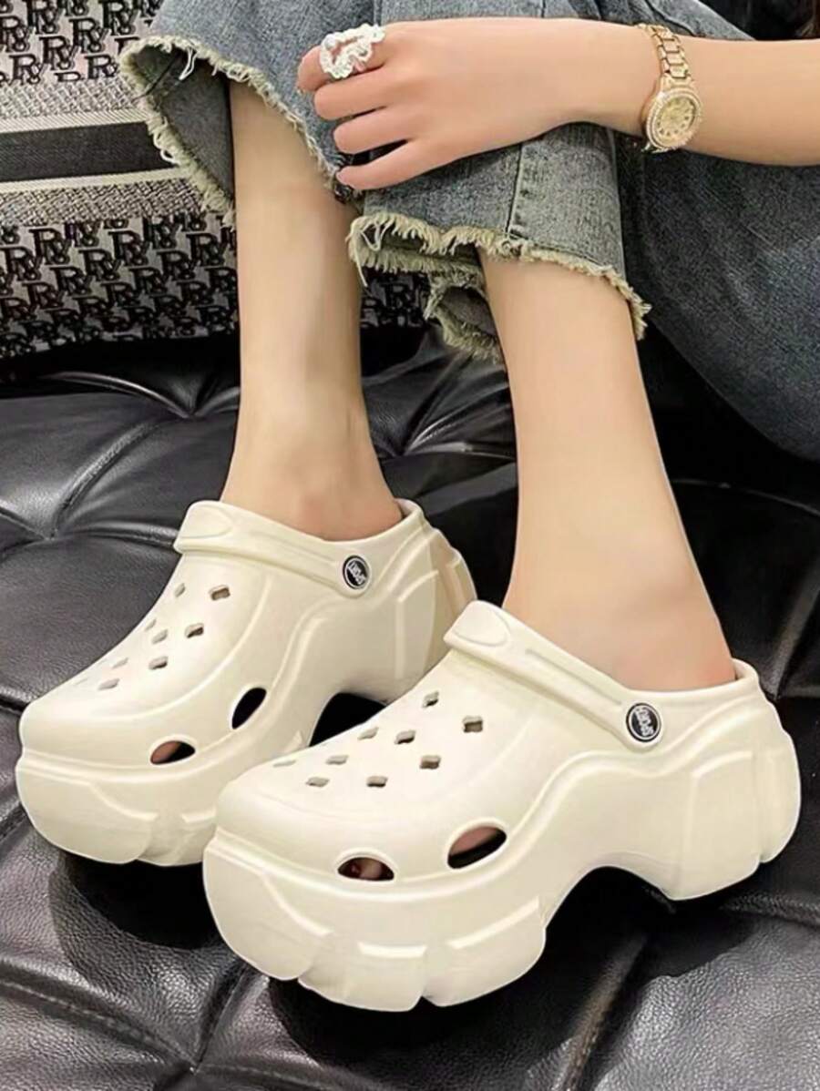 Women Hollow Out Clogs, Sporty White EVA Vented Clogs | SHEIN USA