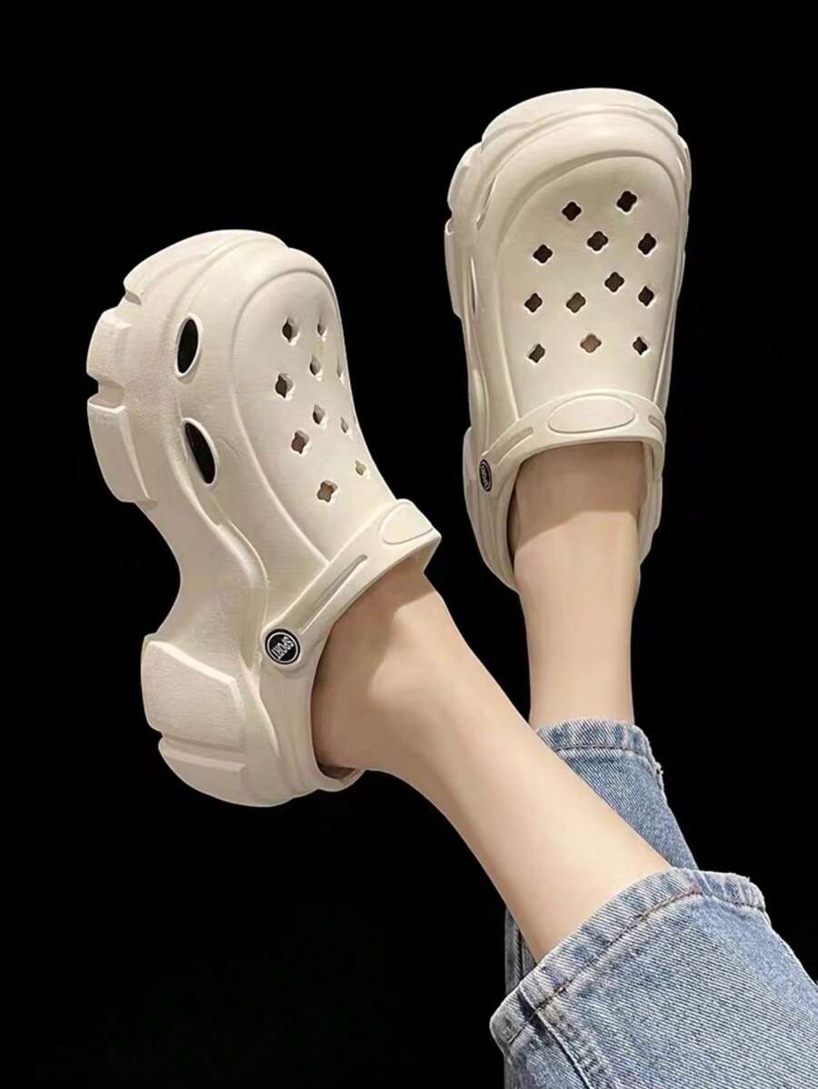 Women Hollow Out Clogs, Sporty White EVA Vented Clogs | SHEIN USA