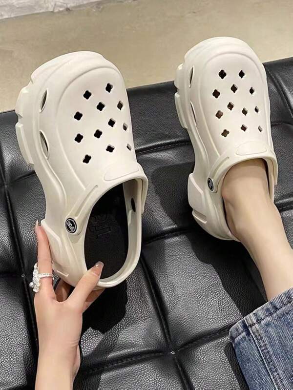 Women Hollow Out Clogs, Sporty White EVA Vented Clogs | SHEIN USA