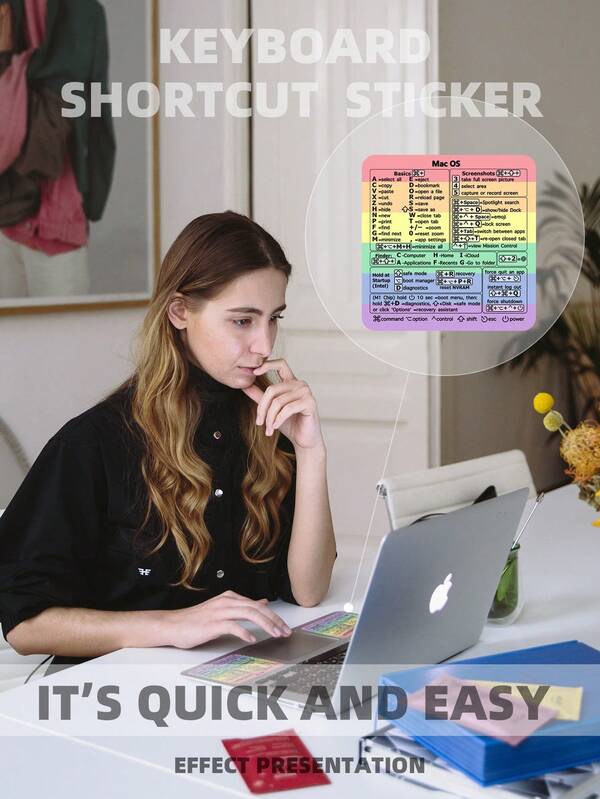 Laptop Shortcut Stickers Compatible With Macbook | SHEIN USA