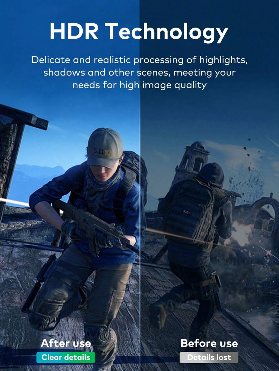 USB C To HDMI Cable 8K 6FT, Anti-Interference Plugs, Aluminum Type-C To ...