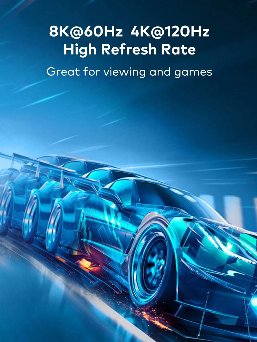 USB C To HDMI Cable 8K 6FT, Anti-Interference Plugs, Aluminum Type-C To ...