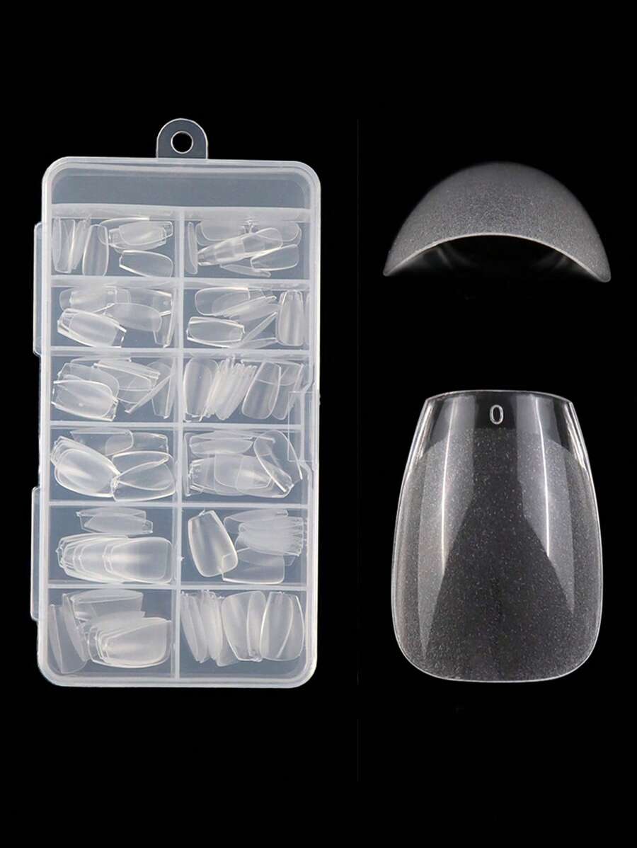 120pcs Box Xxs Extra Short Square Acrylic Salon Full Cover Sculpted Gel