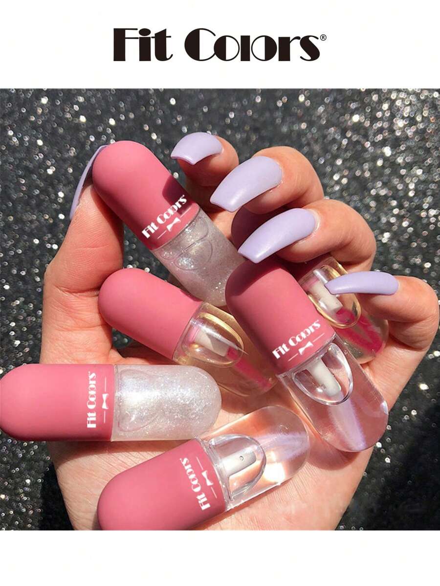 Fit Colors Mini Capsule Lip Balm,1Pc Moisturizing Lip Gloss Clear Color ...