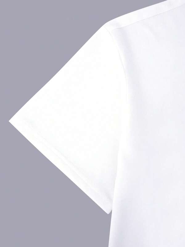 Manfinity Homme Men Solid Drop Shoulder Tee & Shorts | SHEIN USA