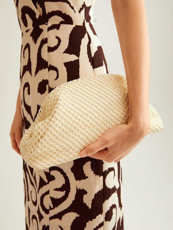 MOTF PREMIUM WOVEN NET CLUTCH BAG | SHEIN USA