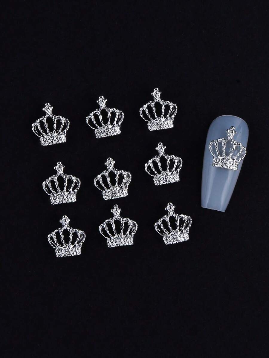 Black Friday 10pcs 3D Crown Design Nail Art Decoration DIY Nail Charms ...