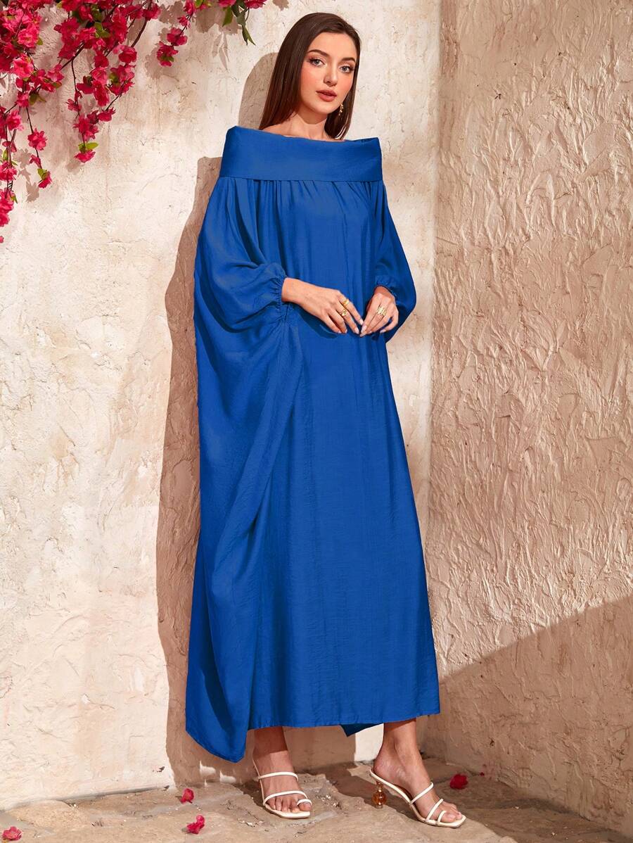 Shein Najma Off Shoulder Batwing Sleeve Kaftan Shein Usa