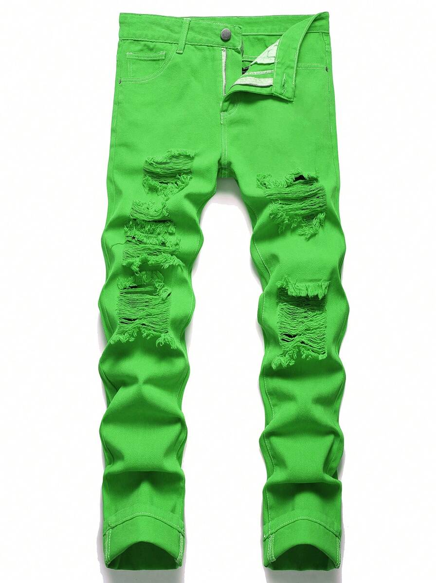 Men Ripped Frayed Skinny Jeans | SHEIN USA