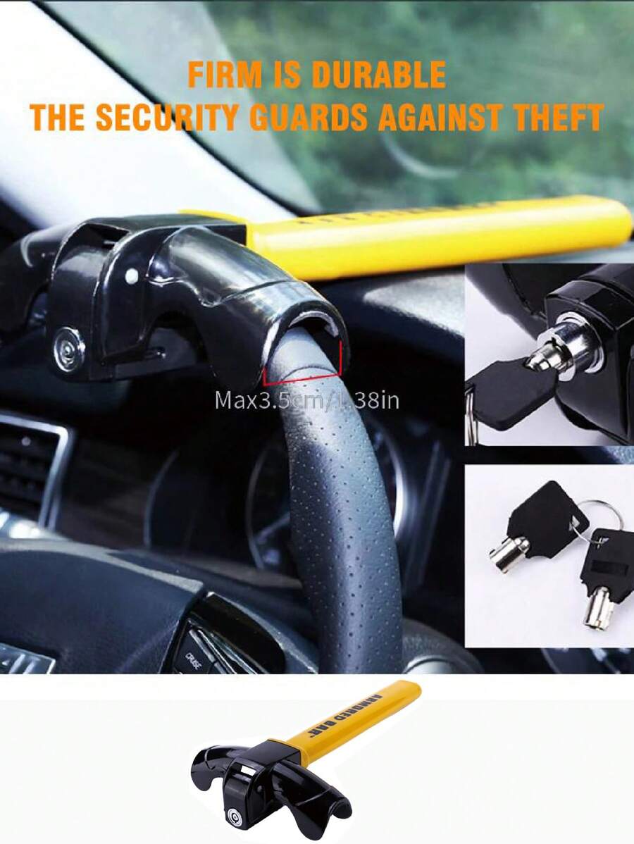 Car Steering Wheel Lock Universal Heavy Duty Anti-Theft Car/Van Safety ...