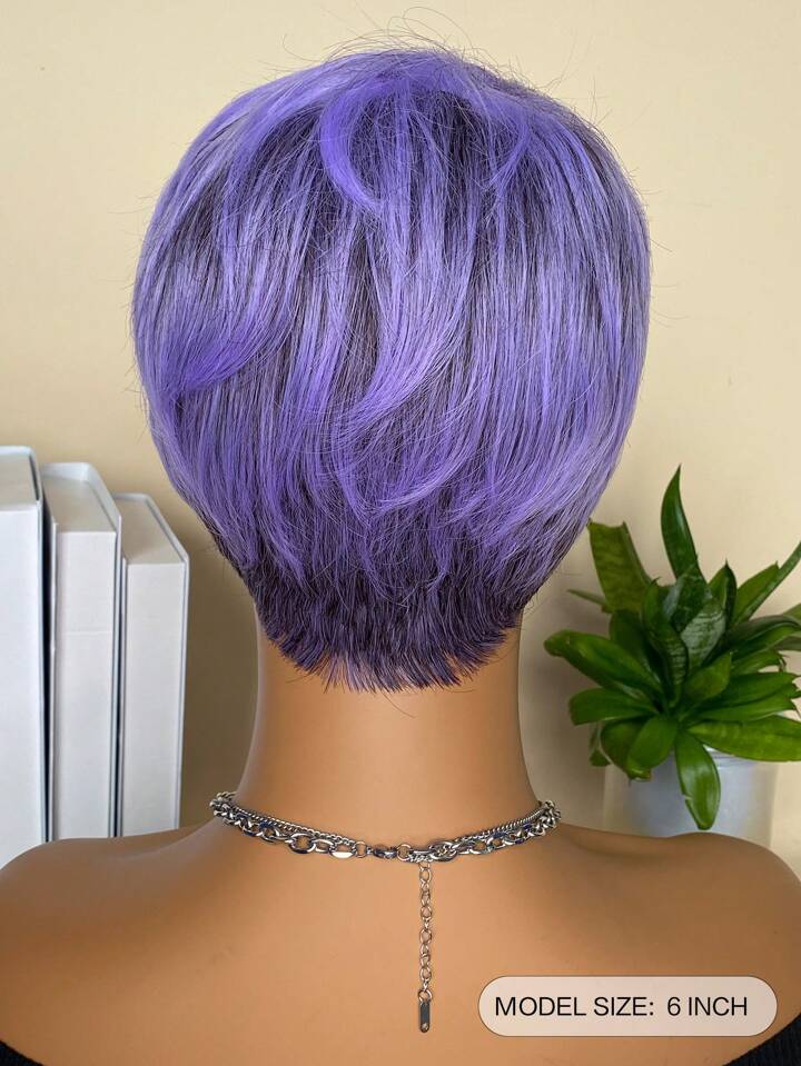 Dark Purple Pixie Cut