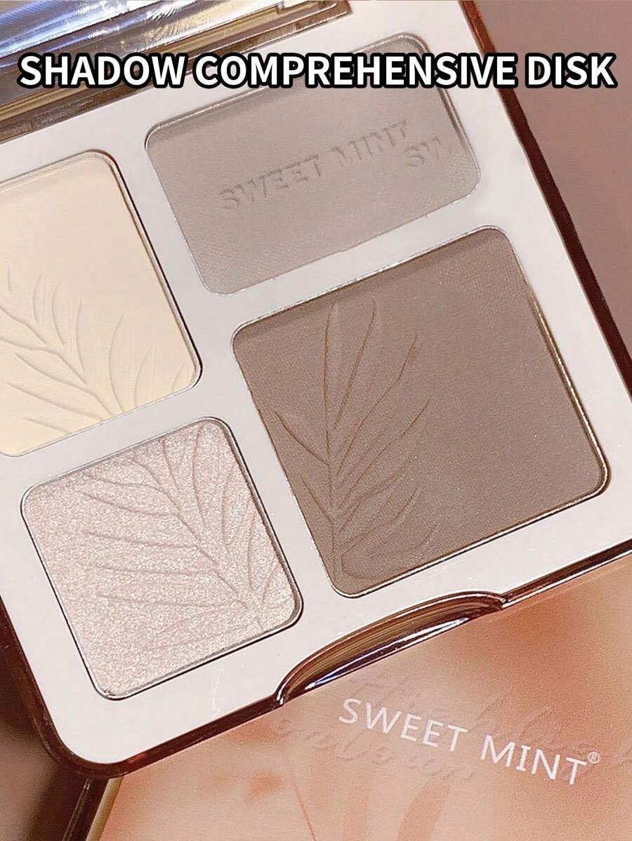 Matte Highlight Palette,4-Color Highlighter & Contour Palette, Long ...