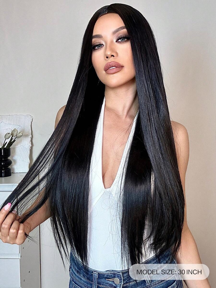 Extra Long Straight Synthetic Wig | SHEIN USA