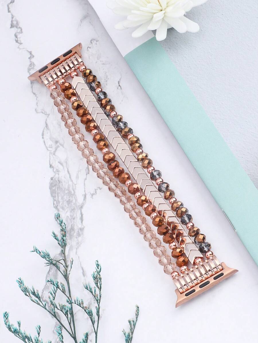 Four-row Beaded Watch Band Compatible With Apple Watch With Arrow ...