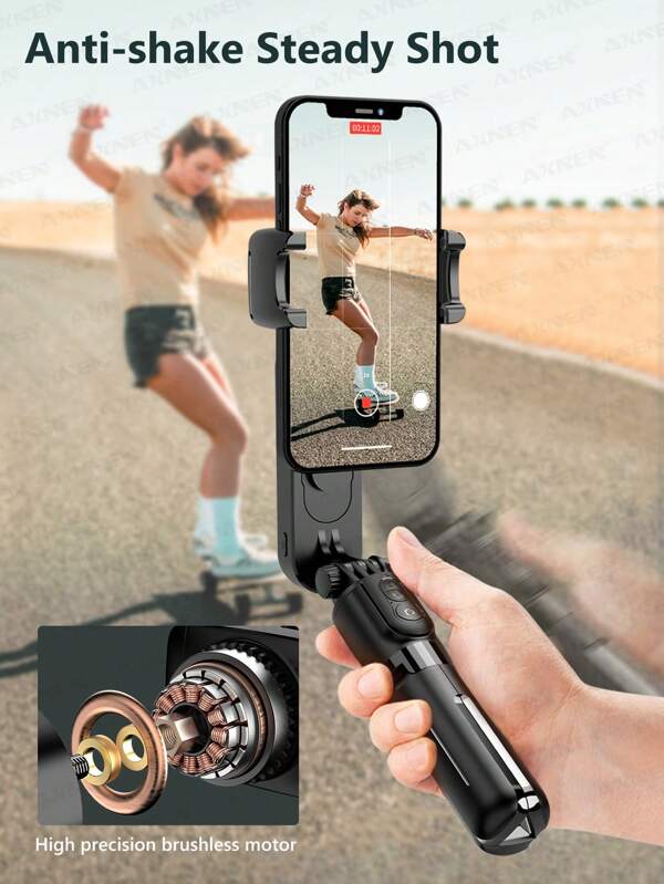 Handheld Phone Stabilizer Gimbal With Extendable Selfie Stick, Remote ...