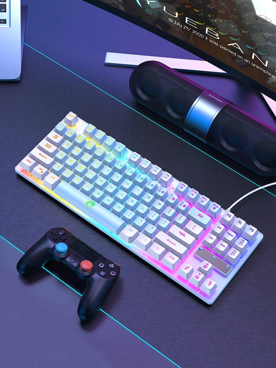 Random Multicolor Plastic Wired Gaming Mechanical Keyboard | SHEIN USA