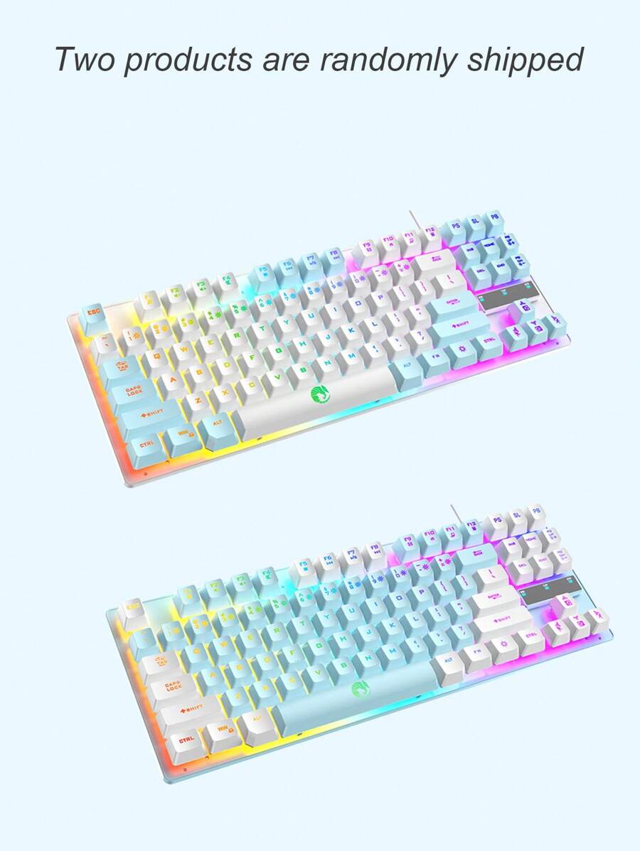 Random Multicolor Plastic Wired Gaming Mechanical Keyboard | SHEIN USA