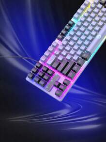 Random Multicolor Plastic Wired Gaming Mechanical Keyboard | SHEIN USA