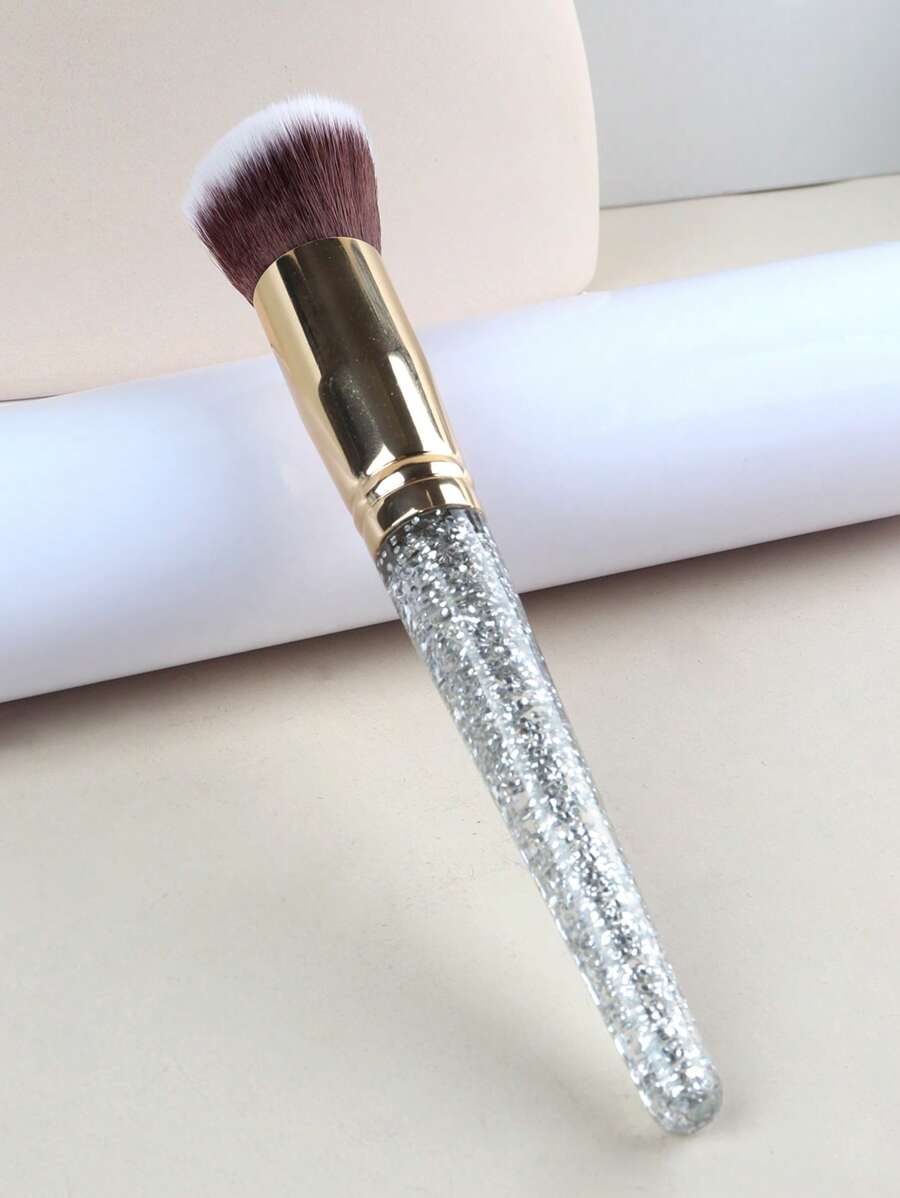 Oblique Head Contouring Brush, 1Pc Silver Scallion Powder Super Soft ...