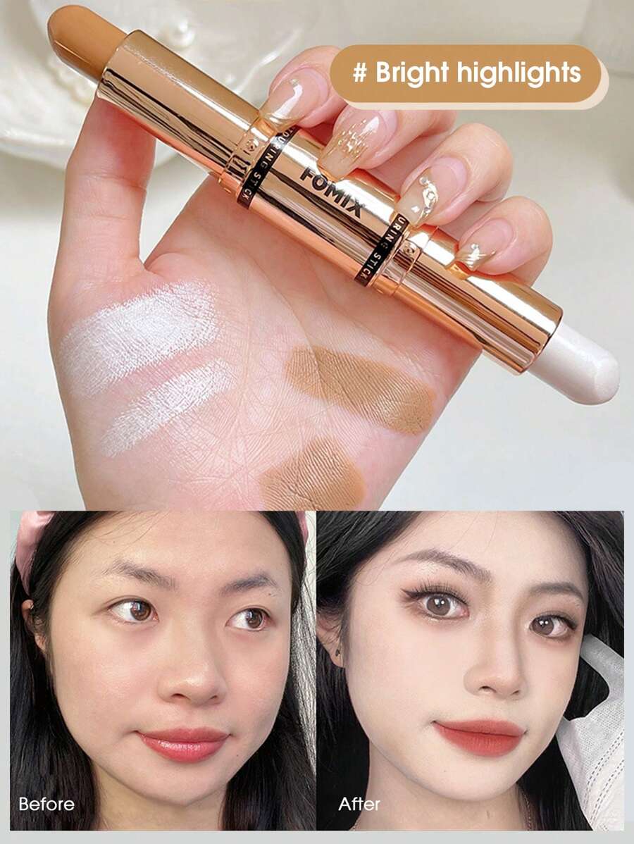 FOMIX Double Ended Highlight & Contouring Stick,1Pc Multi-Function ...