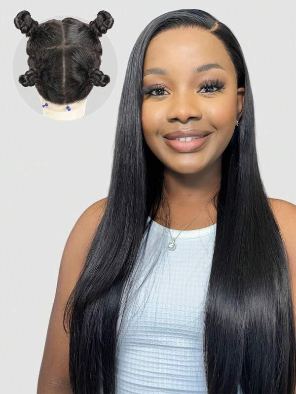 HD Transparent Full Lace Front Wigs Bone Straight Human Hair Pre ...