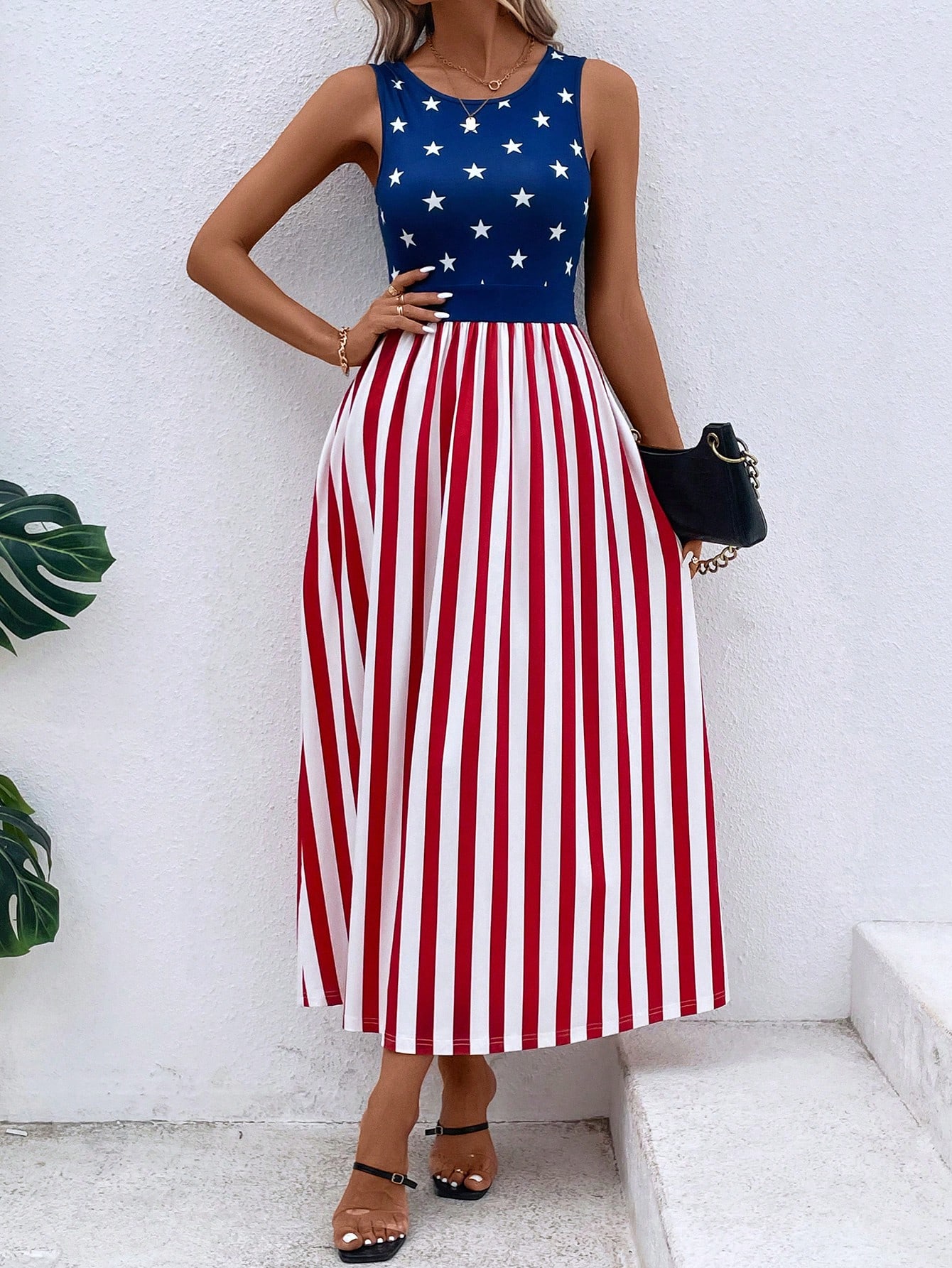 SHEIN LUNE Flag Print Dress | SHEIN USA