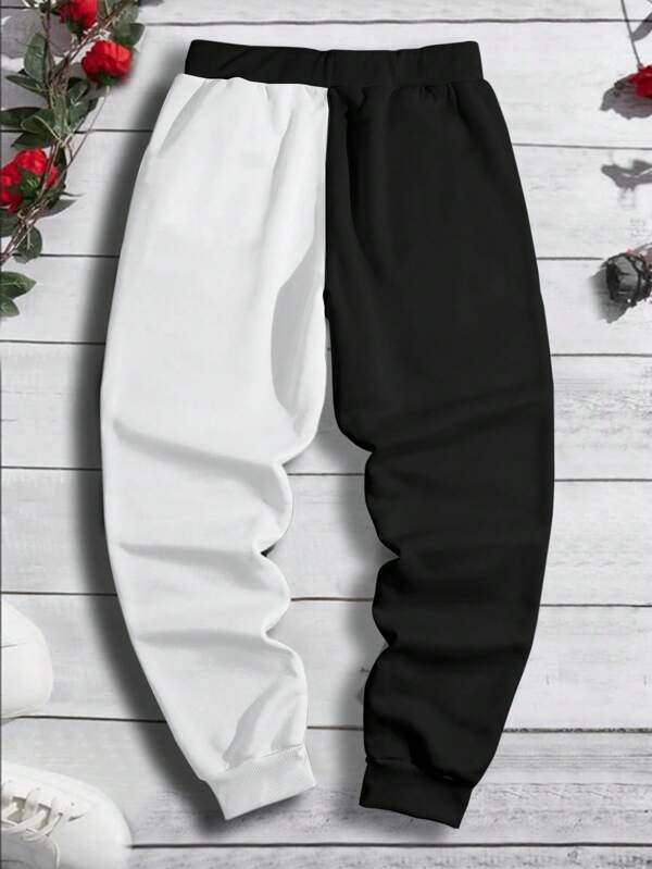 Manfinity EMRG Men Dragon & Japanese Letter Graphic Drawstring Waist ...