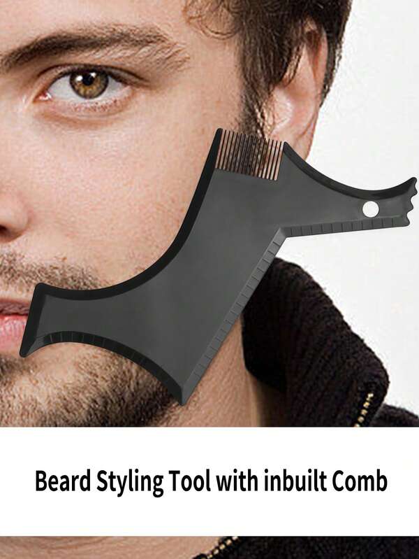 Beard Styling Board With Inbuilt Comb, 1Pc Plastic Beard Tool For ...