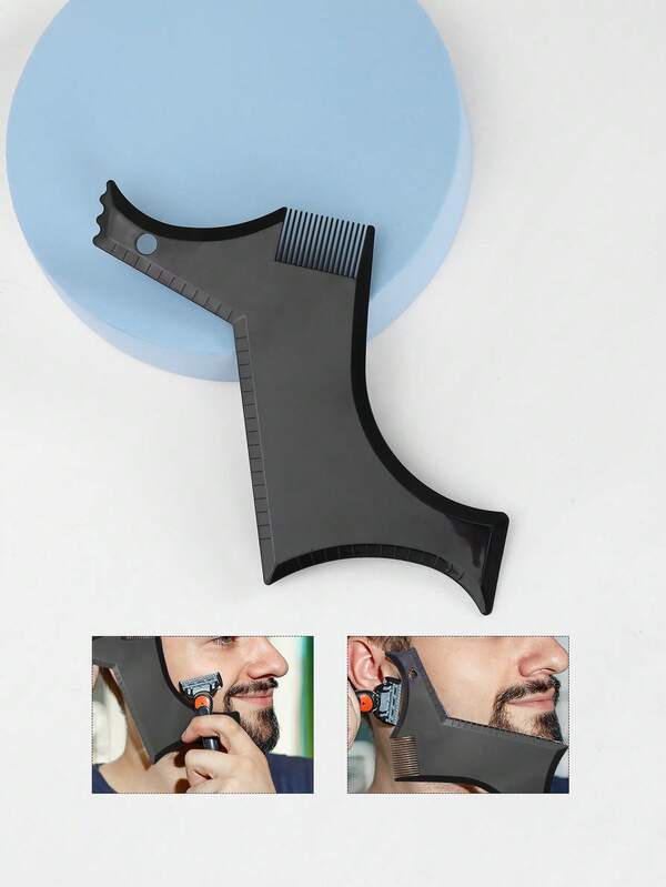 Beard Styling Board With Inbuilt Comb, 1pc Plastic Beard Tool For Men ...