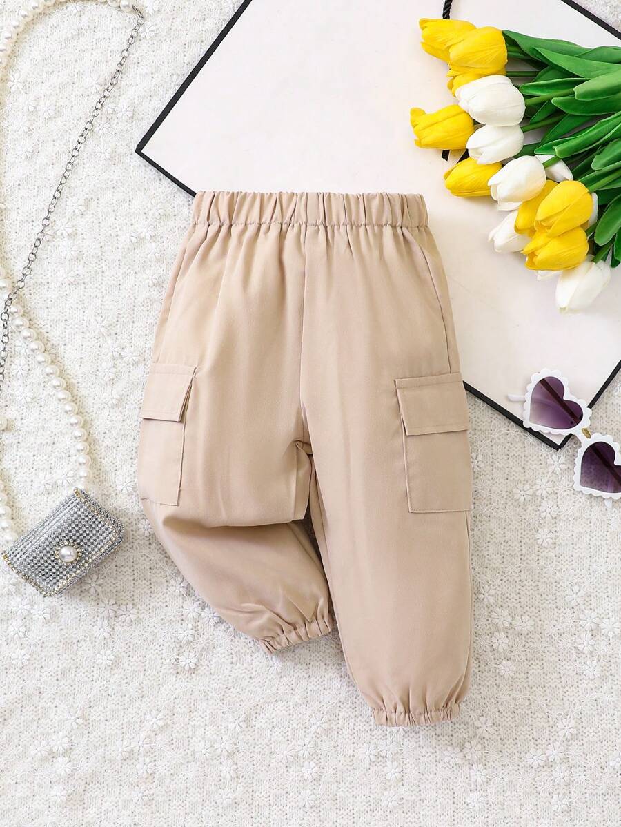 Baby Girl Flap Pocket Side Cargo Pants | SHEIN USA