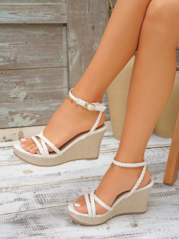Women's Woven Straw Platform Sandals | SHEIN USA