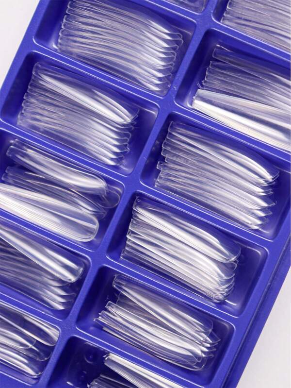 Upgrade Your Look With 120pcs Long Coffin Clear Full Cover Fake Nail