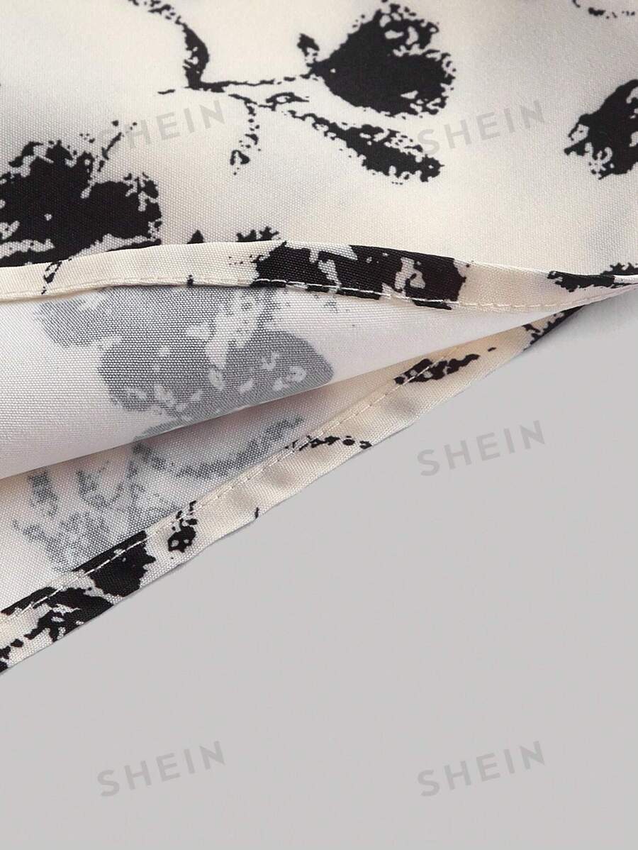 SHEIN MOD Bow Spring Break Long Summer Floral Print Tie Shoulder Cami ...