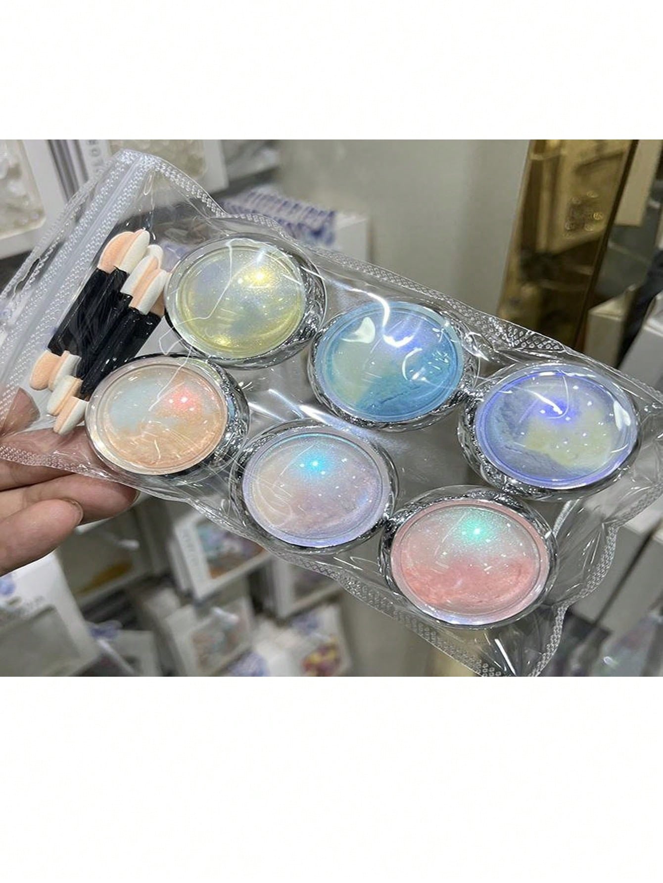 Black Friday Pearlescent Aurora Chrome Nail Powder, 6boxes Mirror ...