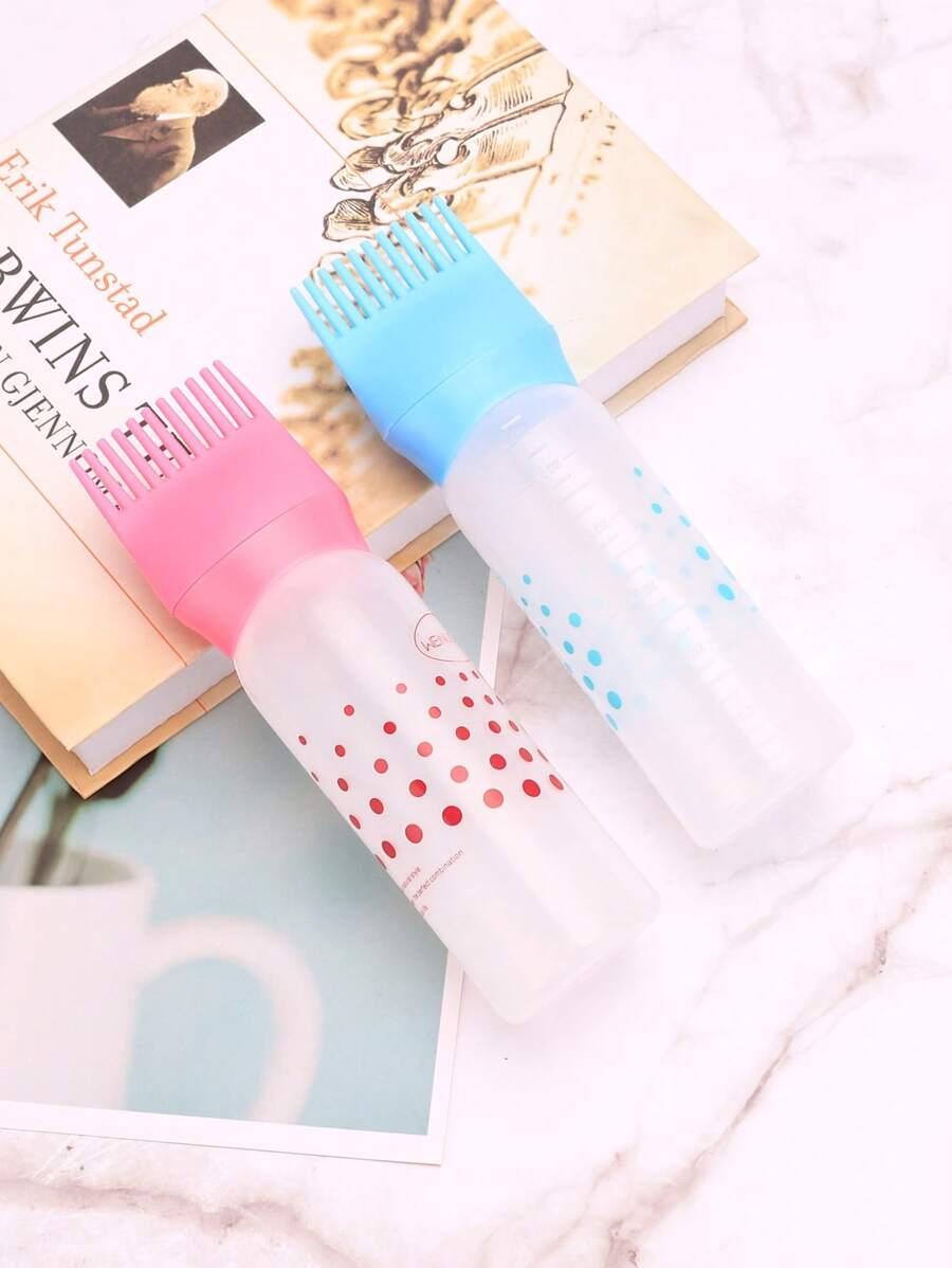 2Pcs 120Ml Hair Root Comb Applicator Bottle Hair Dye Applicator Comb ...