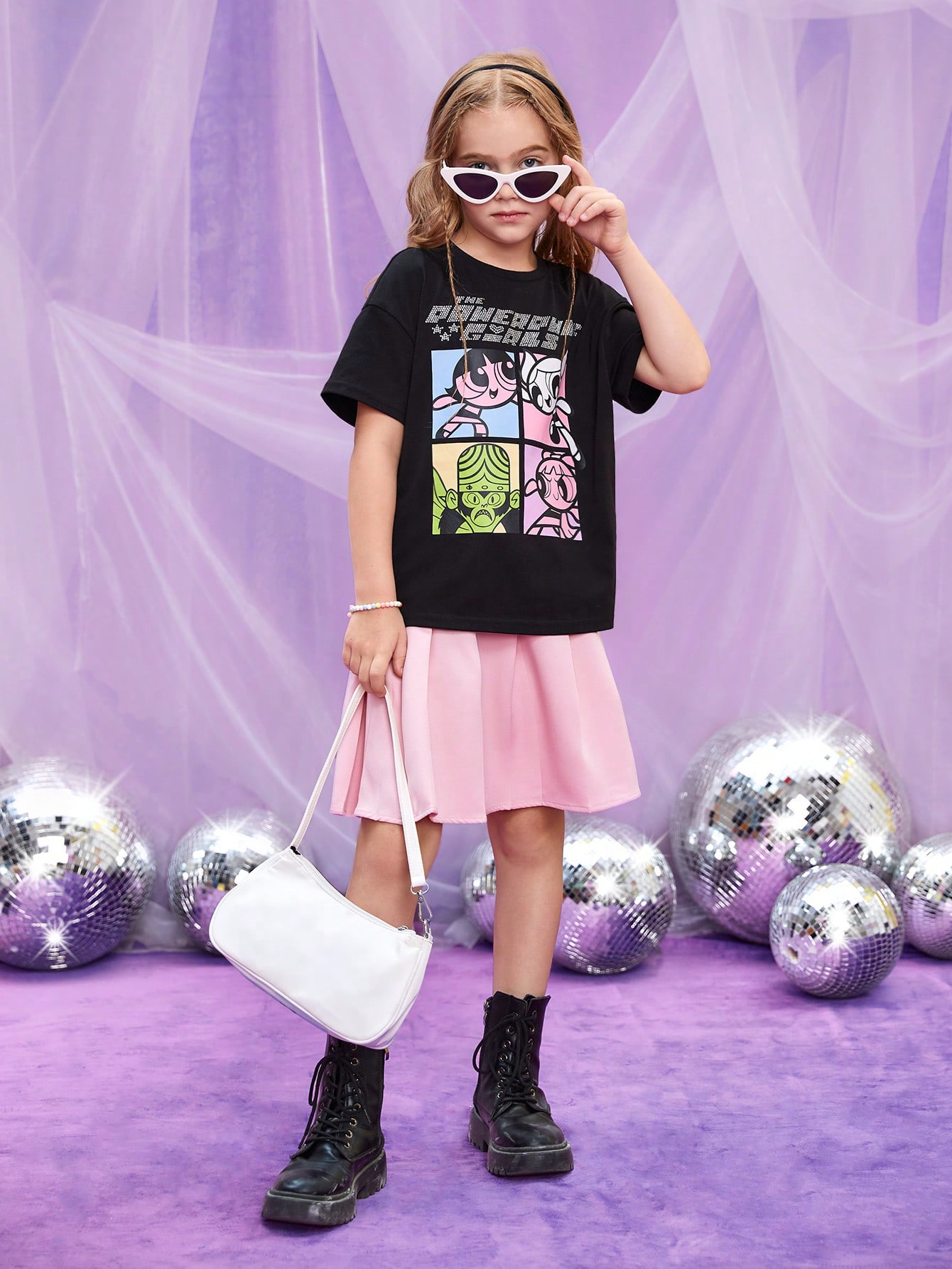 THE POWERPUFF GIRLS X SHEIN SHEIN Kids Y2Kool Tween Girl Cartoon ...