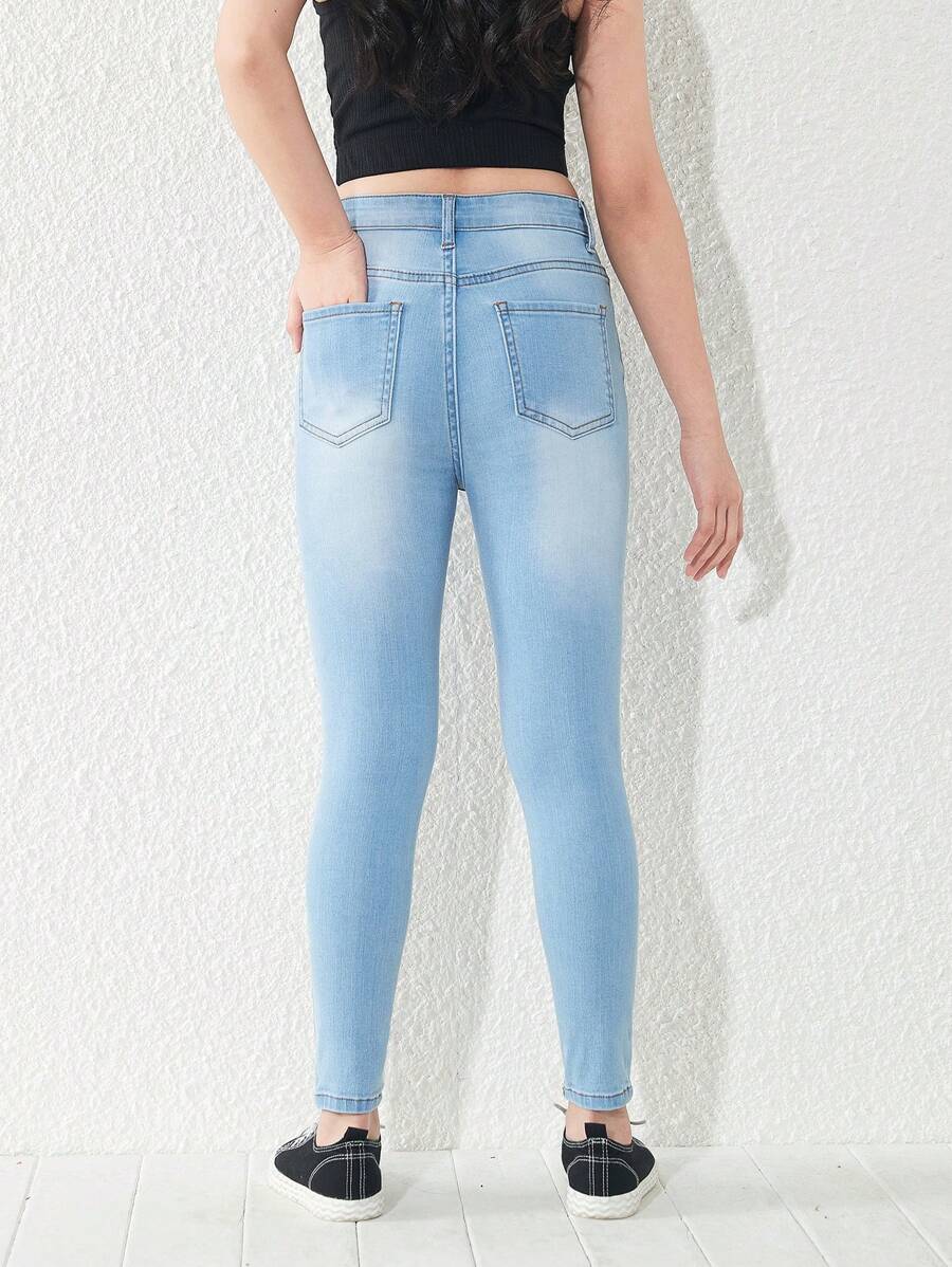 Tween Girl Ripped Jeans | SHEIN USA