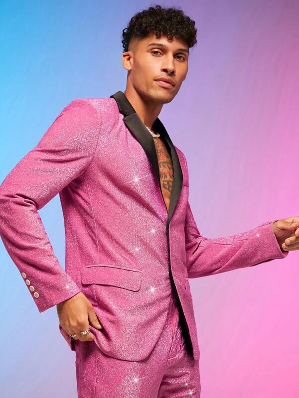 Manfinity Fever City Men Glitter Single Breasted Blazer for Sale ...